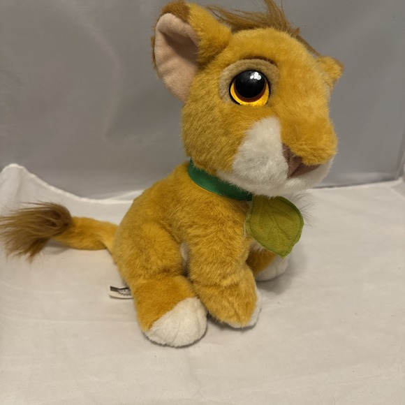 Mattel | Cat | Vintage Disney The Lion King Plush Purring Simba Leaf ...
